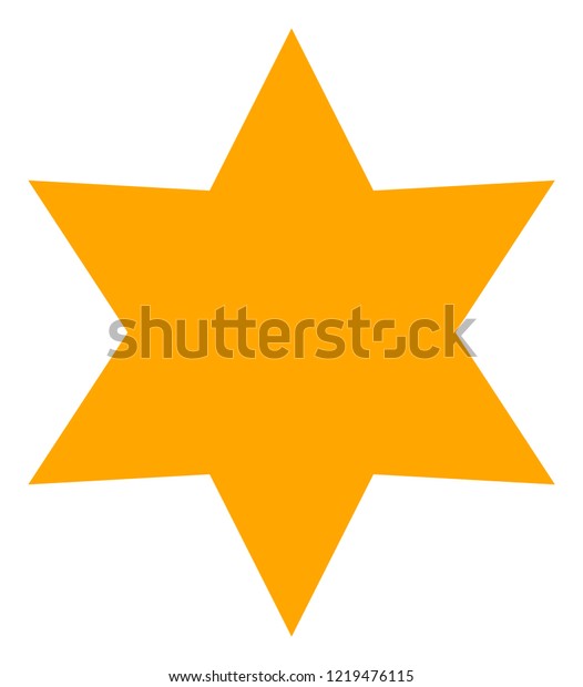 Six Corner Star Icon On White: vector de stock (libre de regalías ...