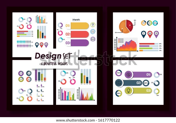 Six Designs Statistics Infographic Icons Vector Stock Vector (Royalty ...