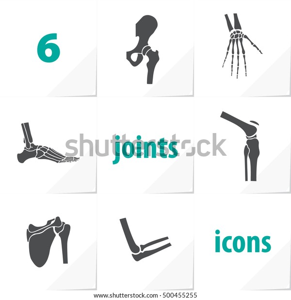 Six Human Joints Icons Ankle Elbow Stock Vector (Royalty Free) 500455255