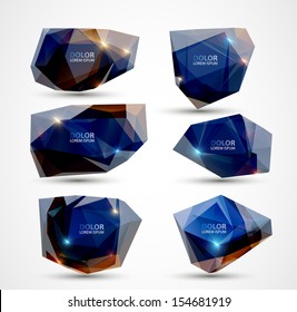 Labels Vector Set Modern Style Abstract Stock Vector (Royalty Free ...
