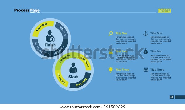 Six Option Start Finish Slide Template Stock Vector (Royalty Free ...