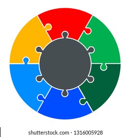 1,408 6 part puzzle Images, Stock Photos & Vectors | Shutterstock