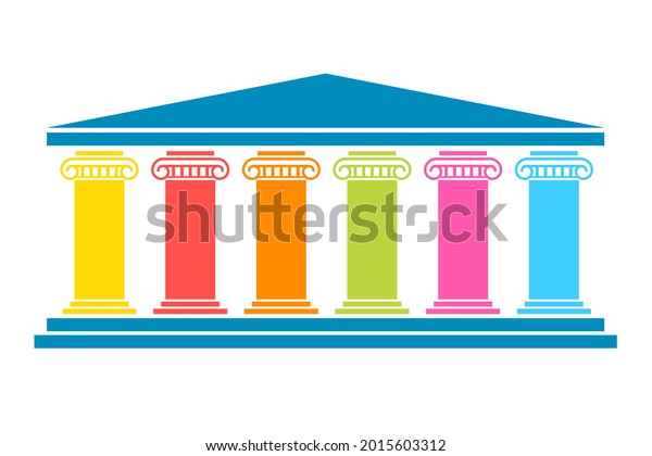 Six Pillars Diagram Clipart Image Isolated 库存矢量图（免版税）2015603312 ...