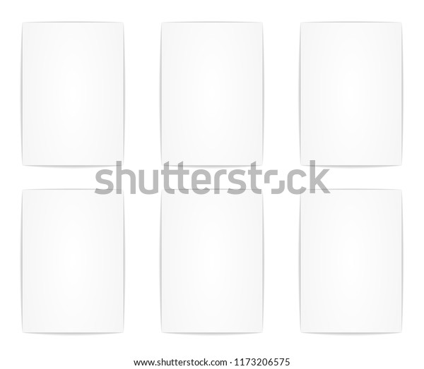 Six Poster Mockup Set Templates: vector de stock (libre de regalías ...