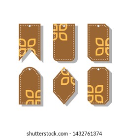 Six Set Blank Brown Tag Labels Stock Vector (Royalty Free) 1432761380