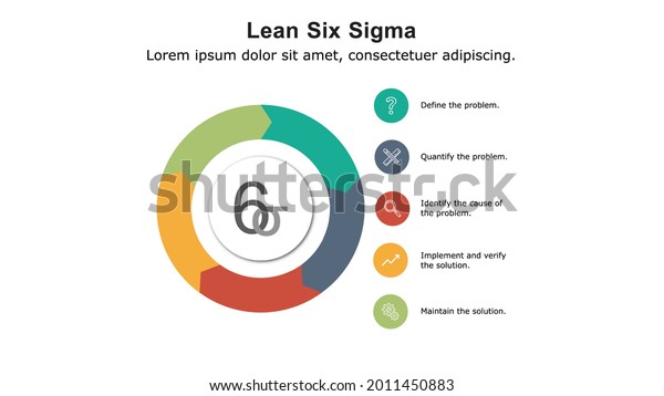 Six Sigma Infographic Presentation Template Stock Vector Royalty Free