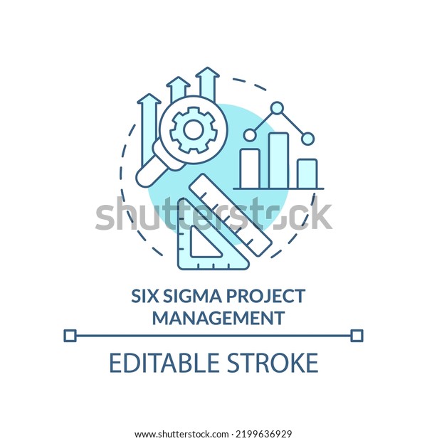 Six Sigma Project Management Turquoise Concept Stock Vector (Royalty ...