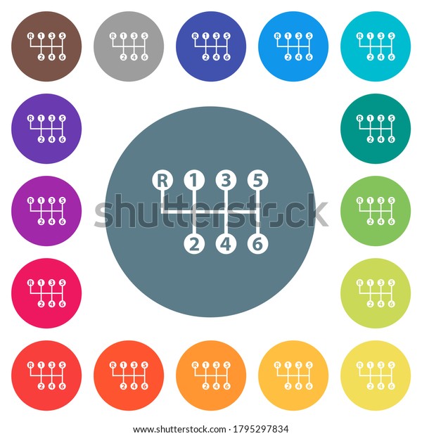 Six Speed Manual Gear Shift Flat Stock Vector (Royalty Free) 1795297834 ...