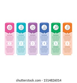 Six Steps Sticker Template Six Steps Stock Vector (Royalty Free) 1514826014
