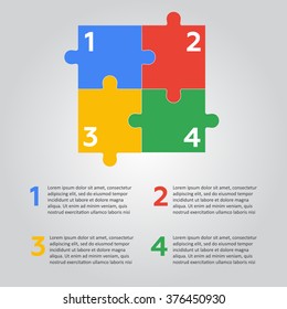 Six Vector Jigsaw Puzzle Pieces Stock Vector (Royalty Free) 376450930 ...