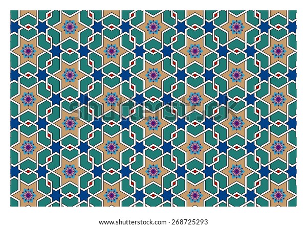 Sixfold Star Pattern Islamic Style Add Stock Vector (Royalty Free ...