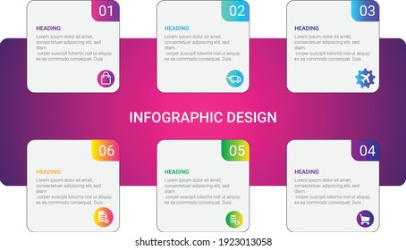 Sixstep Infographic Graph Template Business Presentationmodern Stock ...