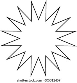 Sixteen Point Star Geometric Pattern Stock Vector (Royalty Free ...