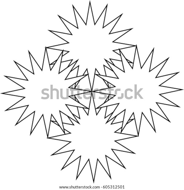 Sixteen Point Star Geometric Pattern Stock Vector (Royalty Free ...