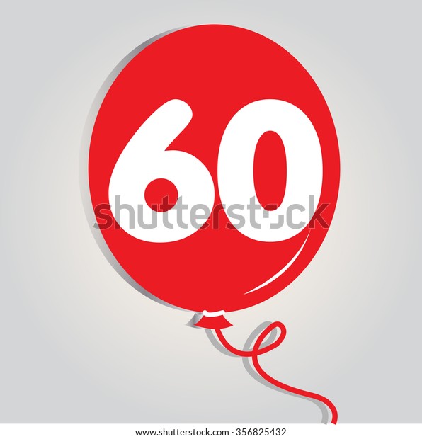 Sixty Logo Balloon Vector Illustration Stock Vector (Royalty Free ...