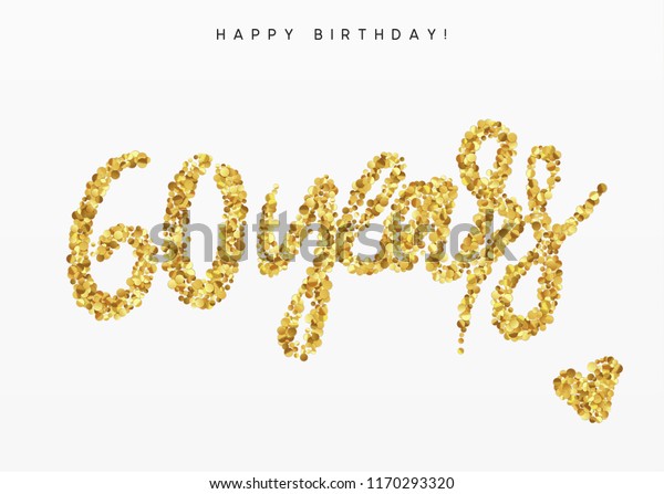 Sixty Years Number 60 Lettering Sign Stock Vector (Royalty Free ...