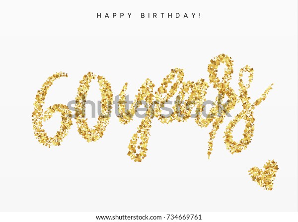 Sixty Years Number 60 Lettering Sign Stock Vector (Royalty Free ...