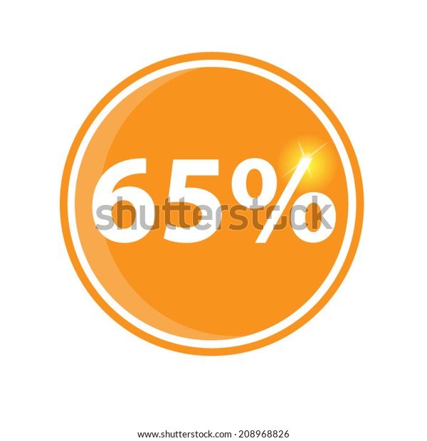 Sixtyfive Percent Isolated 65 Stock Vector (Royalty Free) 208968826 ...