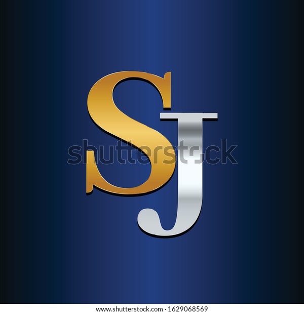 Sj Initial Logo Capital Letters Gold Stock Vector (Royalty Free ...