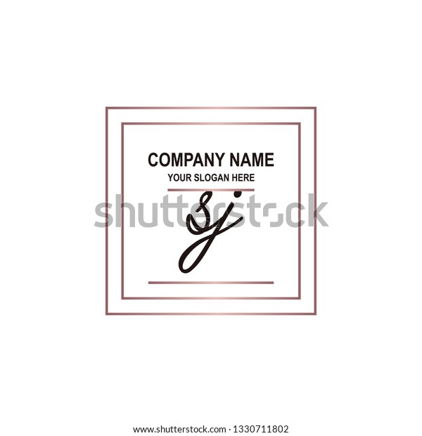 Sj Initial Signature Logo Handwriting Logo Stock Vector (Royalty Free ...