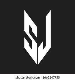 Sj Logo Monogram Emblem Style Isolated Stock Vector (Royalty Free ...