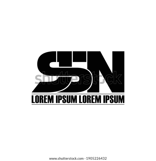 Sjn Letter Monogram Logo Design Vector Stock Vector (Royalty Free ...
