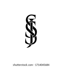 Sjs Letter Original Monogram Logo Design: стоковая векторная графика ...