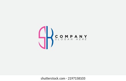 Sk Alphabet Letters Initials Monogram Logo Stock Vector (Royalty Free ...
