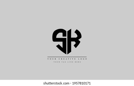 Sk Ks Abstract Vector Logo Monogram Stock Vector (Royalty Free ...