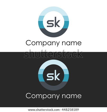 SK Letter Circle Shape Icon Logo Stock Vector (Royalty Free) 448258189 ...
