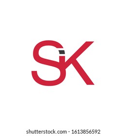 Sk Letter Logo Vector Design Template Stock Vector (Royalty Free ...