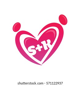 26 Sk love logo Images, Stock Photos & Vectors | Shutterstock