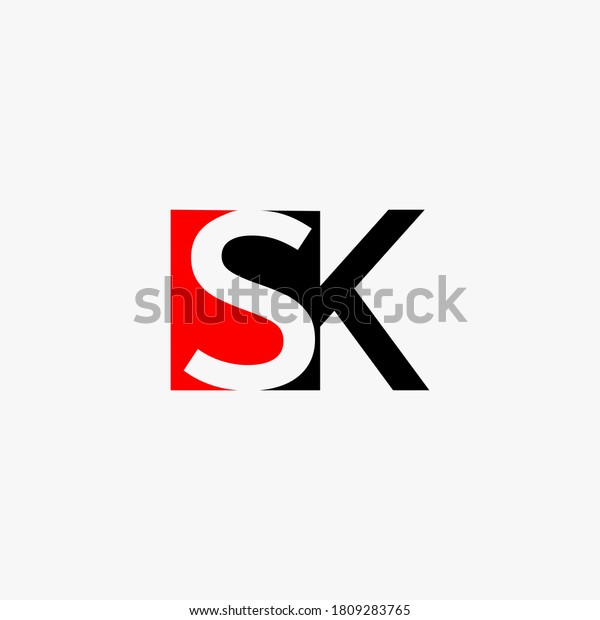 Sk Logo Design Vector Illustration Stock Vector (Royalty Free ...