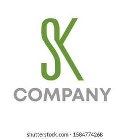 Sk Logo Icon Design Template Sign Stock Vector (Royalty Free) 1584774268