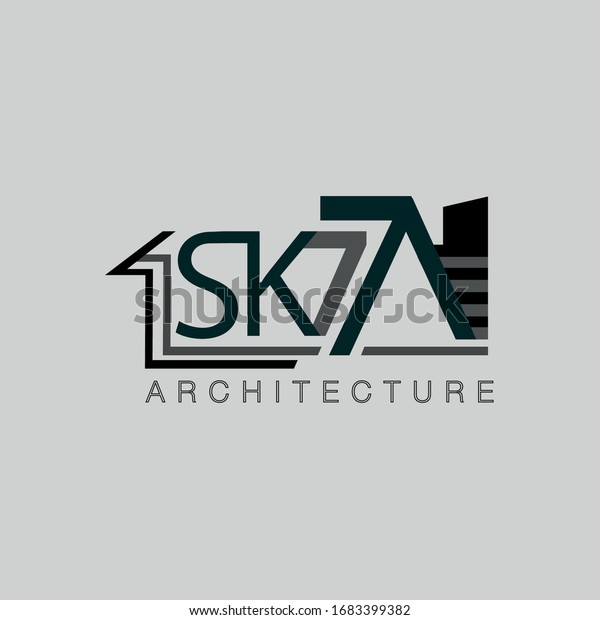 Sk7 Architecture Logo Icon Design Stock Vector (Royalty Free ...