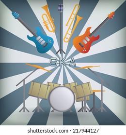Ska Music Instruments Stock Vector (Royalty Free) 217944127 | Shutterstock