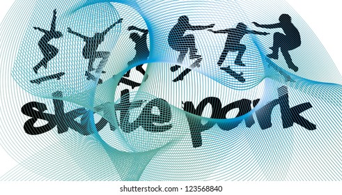 Skate Park Vector Art Stock Vector (Royalty Free) 123568840 | Shutterstock