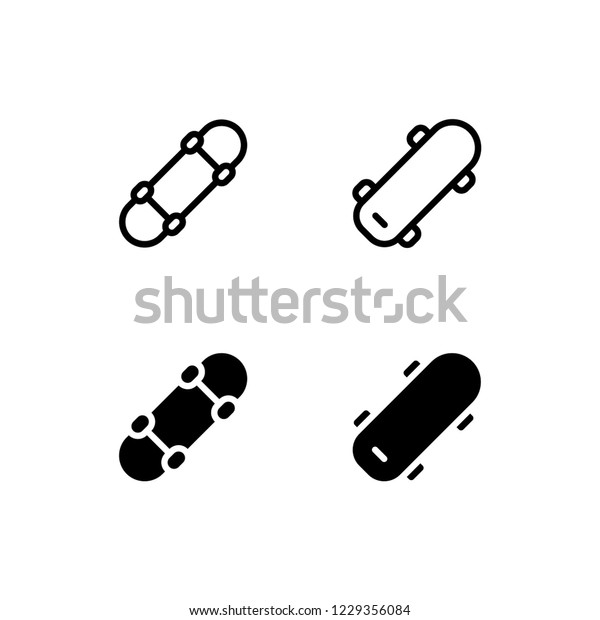 Skateboard Icon Logo Vector Symbol Stock Vector (Royalty Free) 1229356084