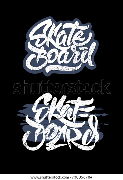 Skateboard Lettering Print Tshirt Stock Vector (Royalty Free) 730056784 ...
