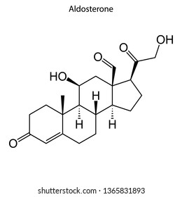 Skeletal Formula Aldosterone Steroid Molecule Stock Vector (Royalty ...
