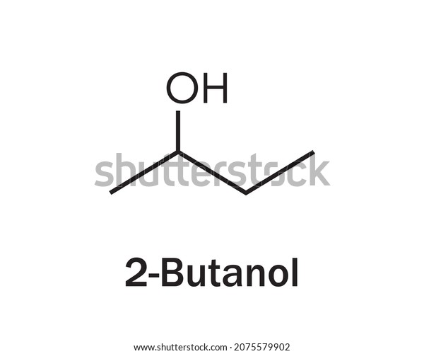 Skeletal Formula Butan2ol Molecule Important Industrial Stock Vector ...