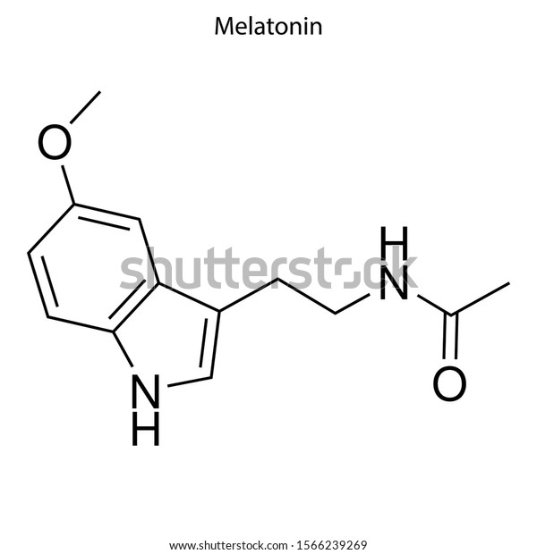 Skeletal Formula Melatonin Chemical Molecule Stock Vector (Royalty Free ...