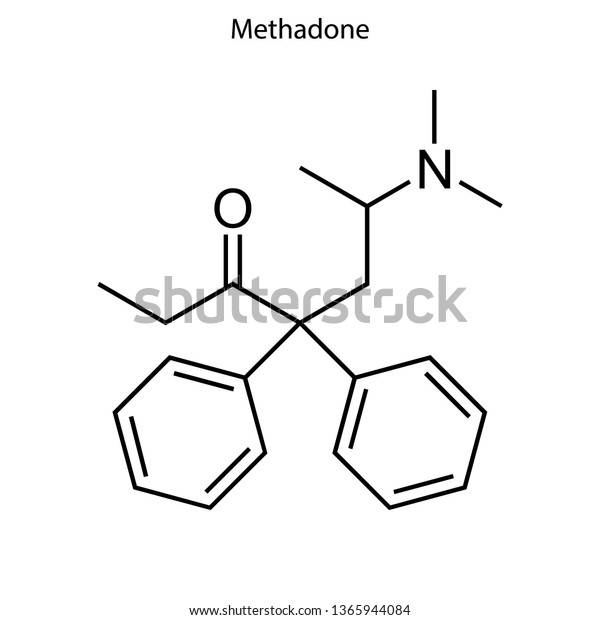 Skeletal Formula Methadone Chemical Molecule: vector de stock (libre de ...