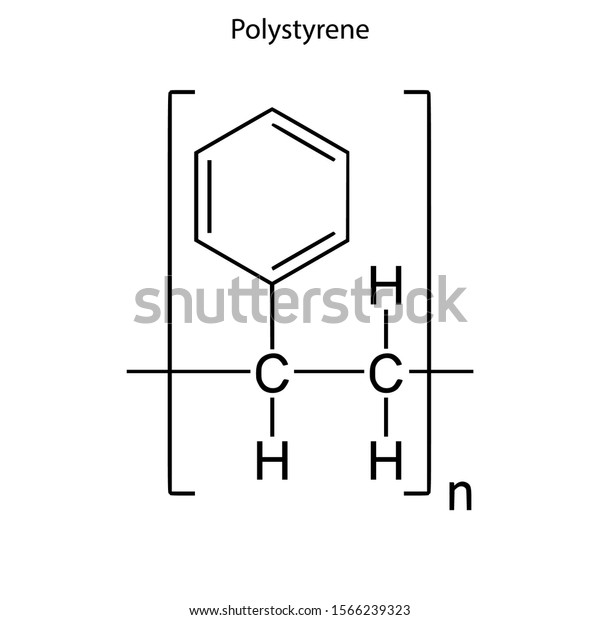 Skeletal Formula Polystyrene Chemical Molecule Stock Vector (Royalty ...