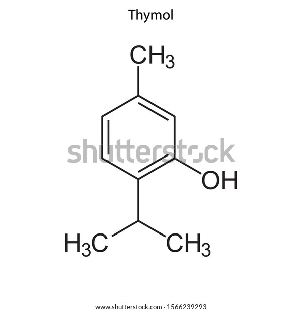 Skeletal Formula Thymol Chemical Molecule Stock Vector (Royalty Free ...