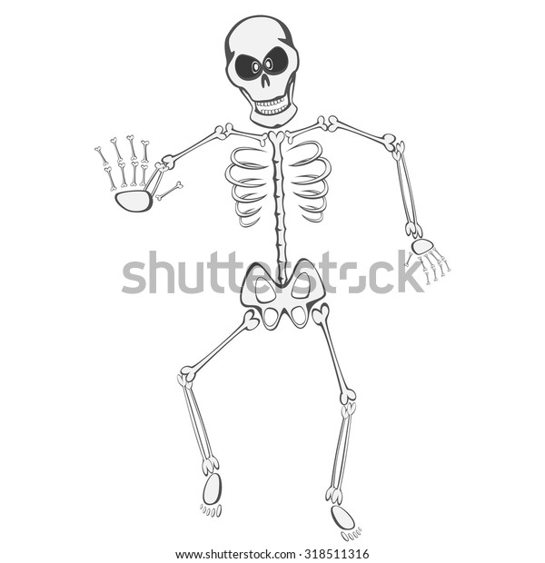 Skeleton Buddy Angry Skeleton Showing You Stock Vector (Royalty Free ...
