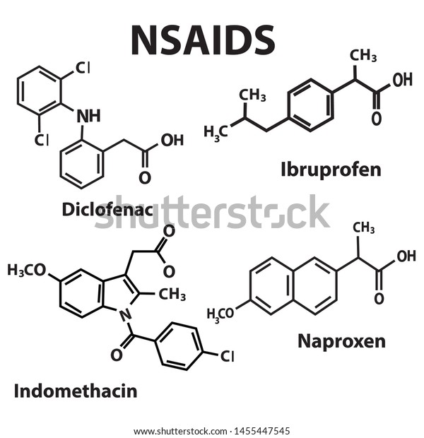 Skeleton Chemical Structure Nsaids Stock Vector (Royalty Free) 1455447545