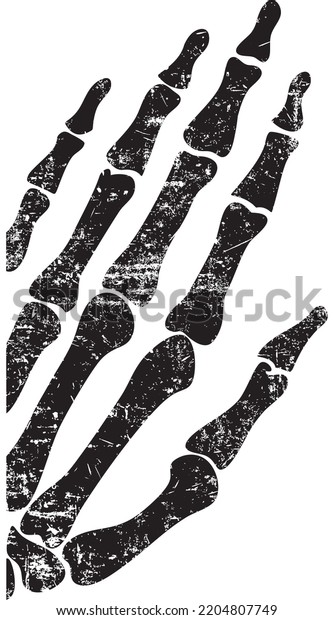 Skeleton Hand Black Grunge Stock Vector (Royalty Free) 2204807749 ...