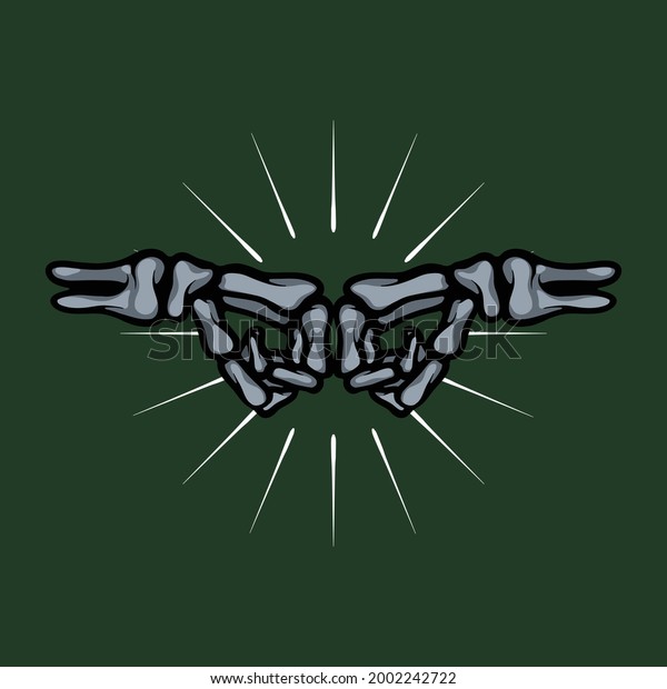 Skeleton Hand Fist Conceptual Horror Friendship Stock Vector (Royalty ...
