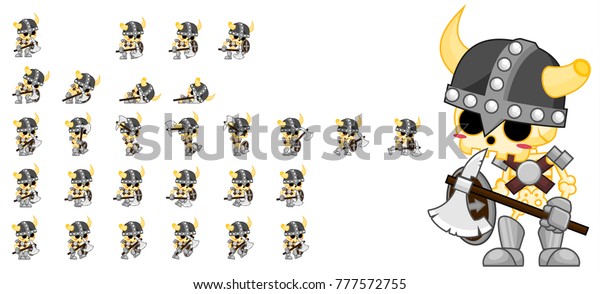 Skeleton Knight Game Character Creating Fantasy Stock Vector (Royalty ...